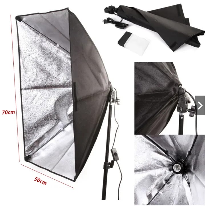 Combo E27 Light Stand Studio Umbrella Continuous Lighting Kit, Octa ...