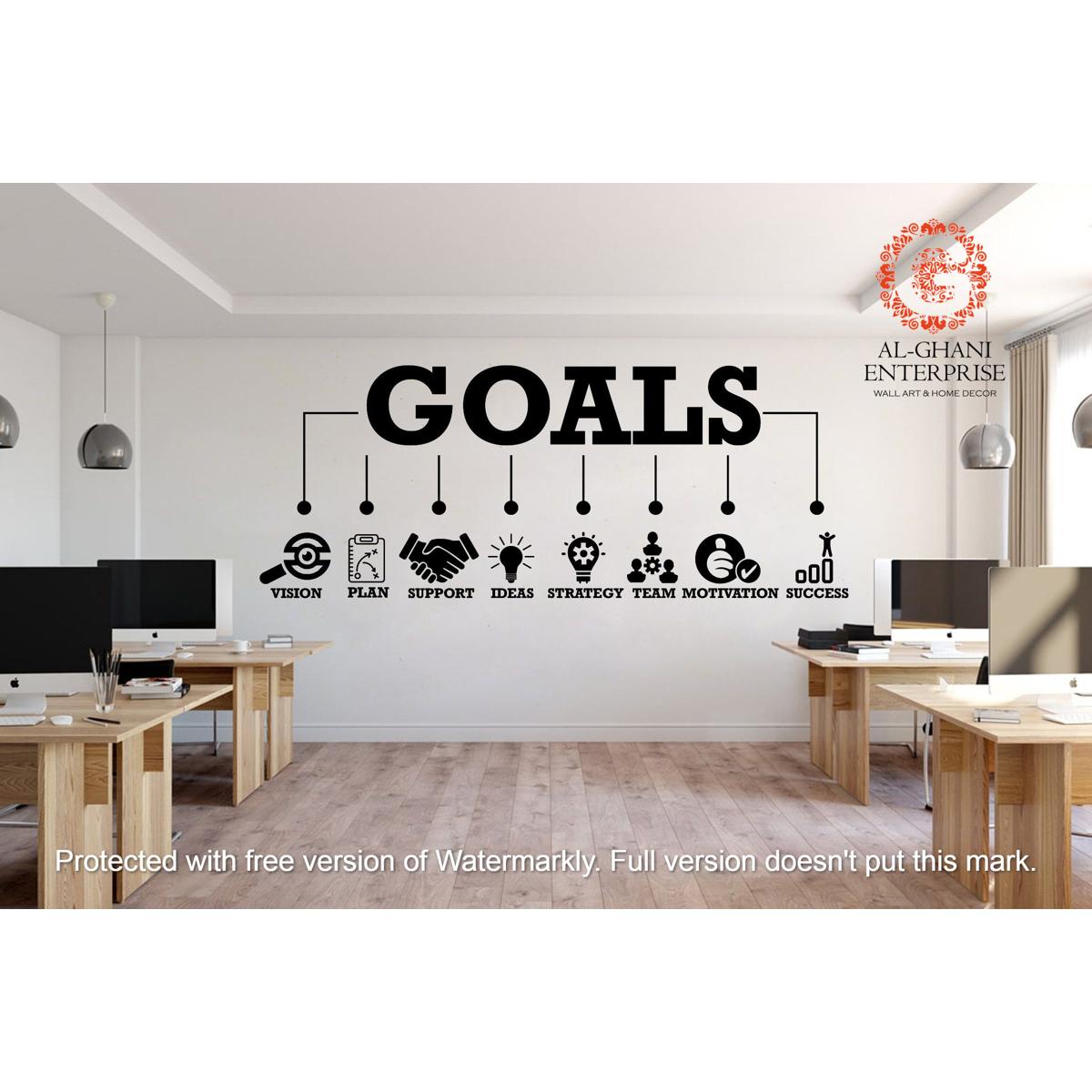 Al Ghani Enterprise- Size: 2 X 1 Feet- goal vision Wall Sticker For ...