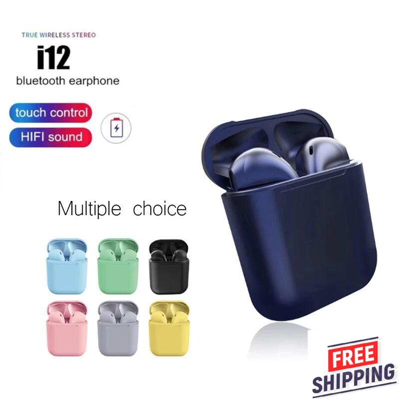 Air Pro Earbuds with Charging Case i12 Pro Air Buds with woofer ...