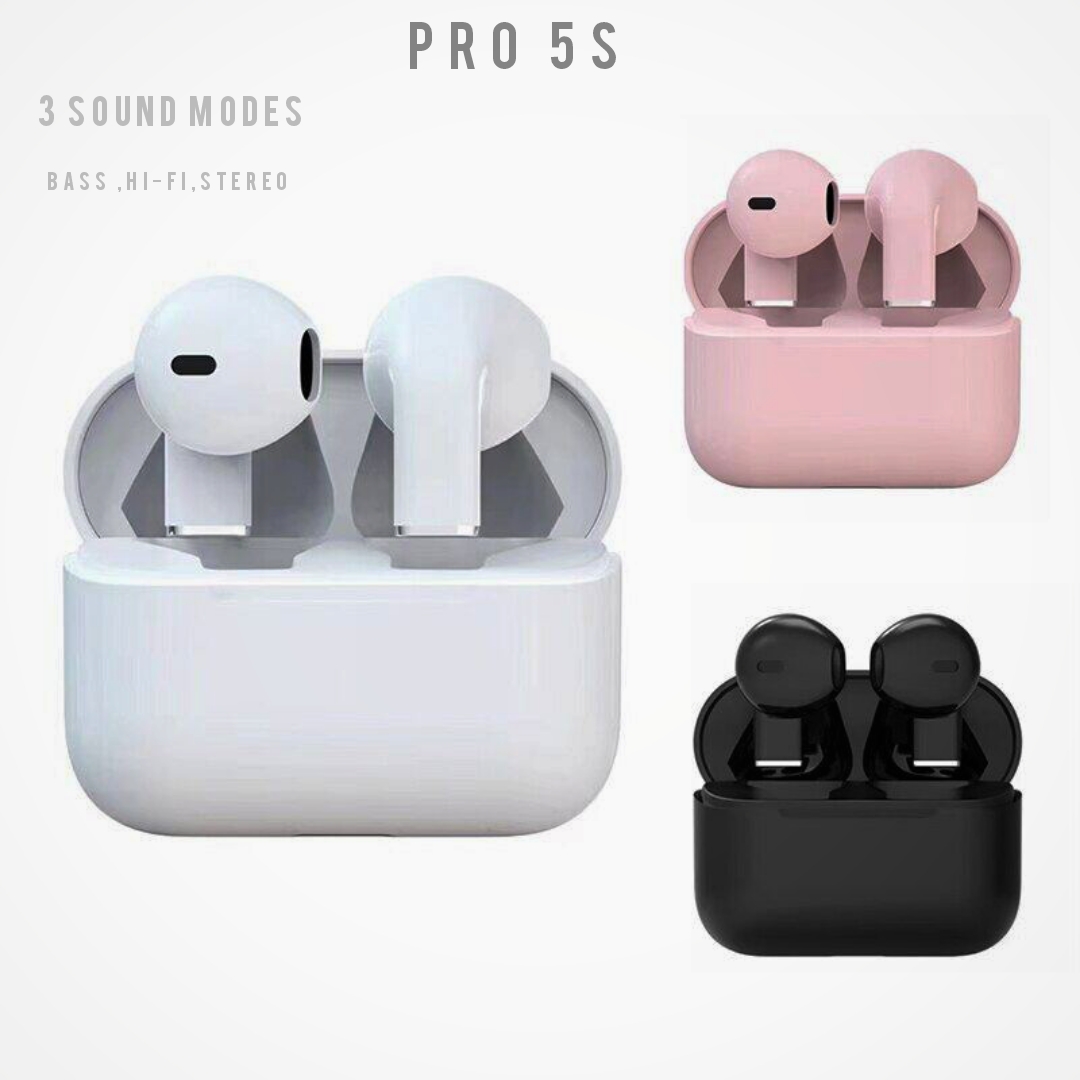 Pro 5s TWS Wireless Earbuds In-ear Stereo Earbuds Bass Wireless earbuds ...