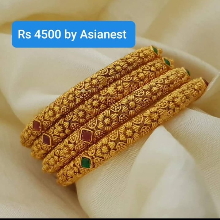 Real Gold Design Bangles set of 6 Pcs | Daraz.pk