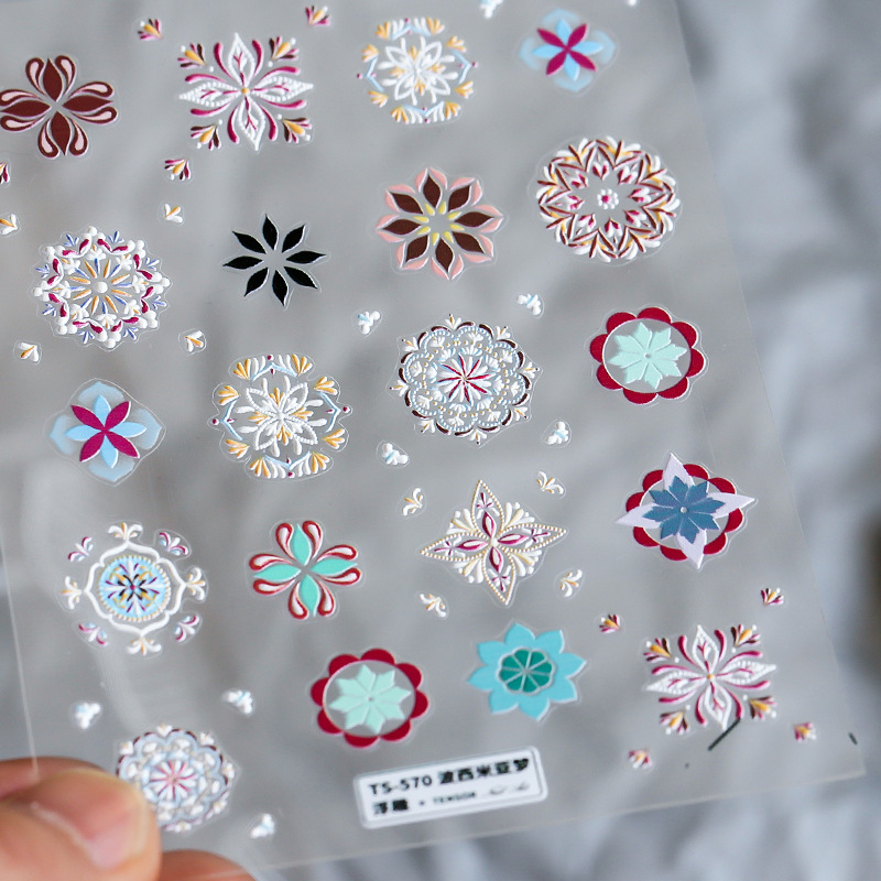 New process tensor Japanese embossed 5D thin tough adhesive nail ...