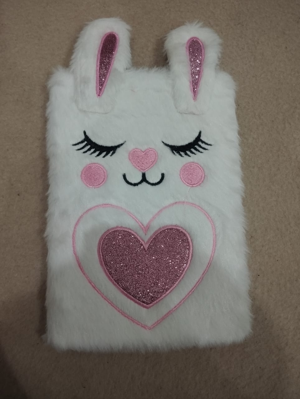 Fur Diary Cute Soft Kitty Fur Notebook for Girls with Cute Ears Smooth ...