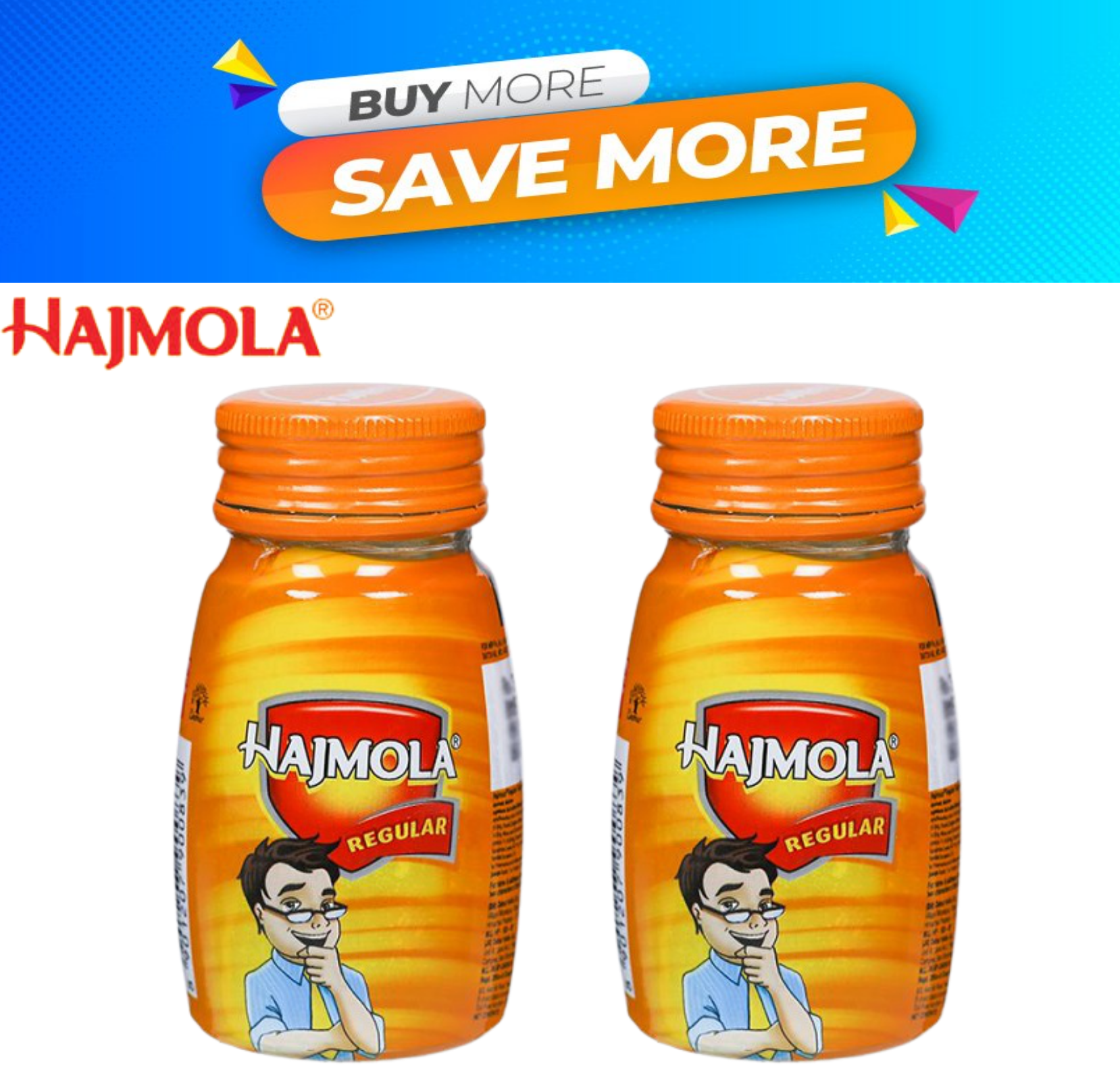 Pack of 2 - Dabur Hajmola (Regular) - 120 Tabs | Daraz.pk