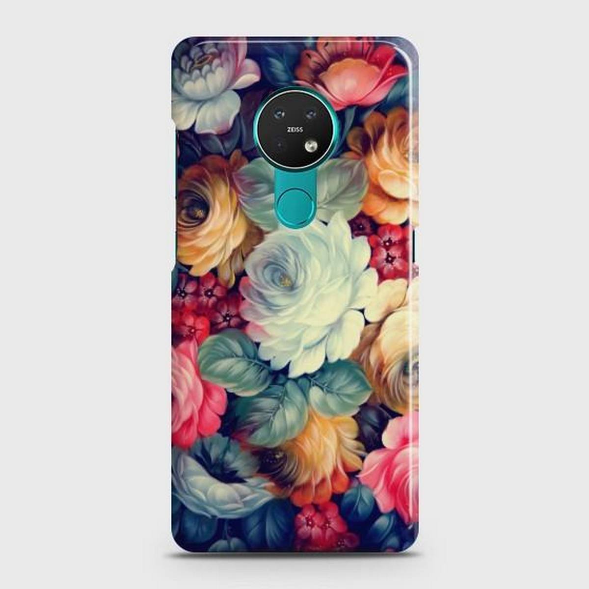 Nokia 6.2 Cover - SkinLee HQ Hard Case - Vintage Colorful Flowers ...
