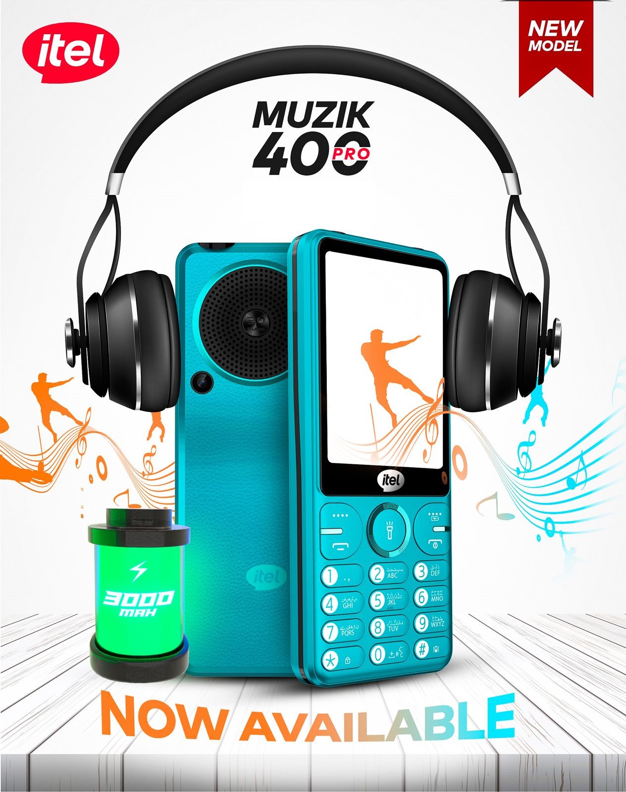 Itel Muzik 400 pro 2.4 inches Display , Removable Li-Ion 3000 mAh ...