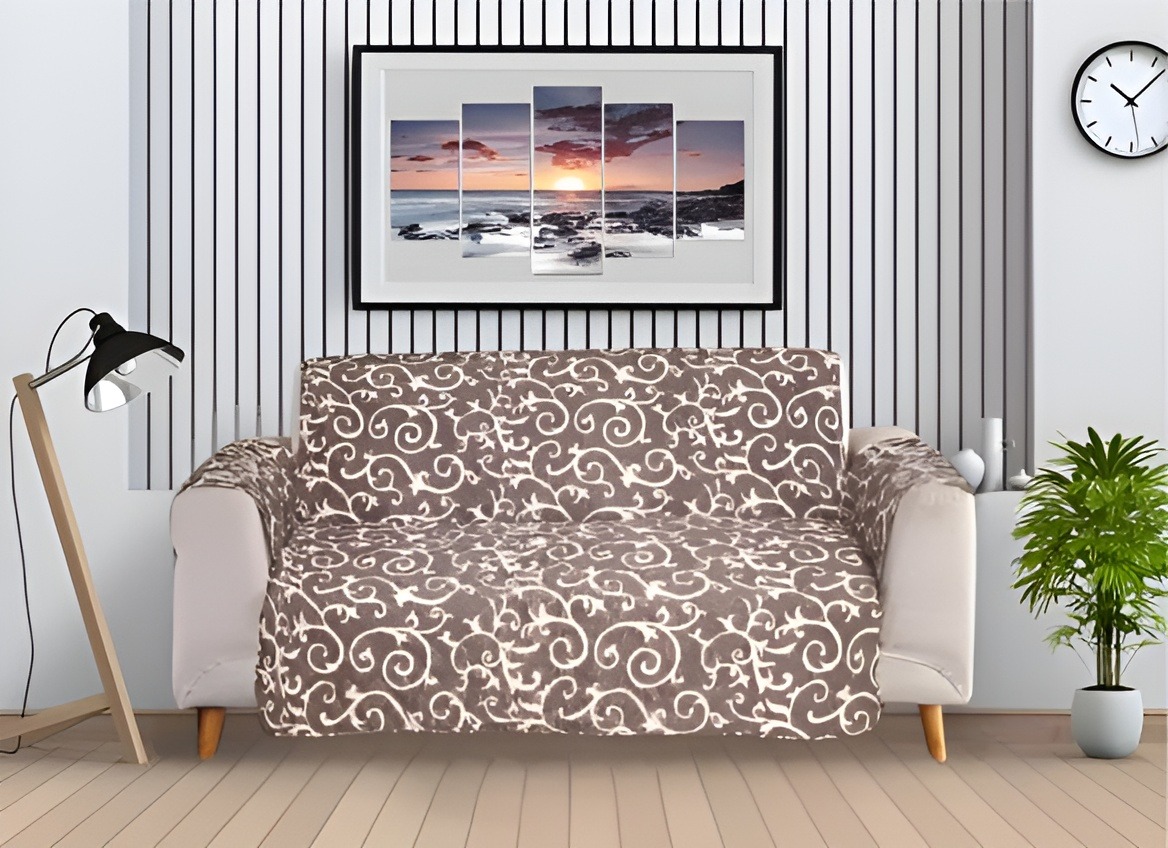 Printed Quilted Sofa Coat Cover - Cotton Sofa Runner- BEST QUALITY-ALL ...