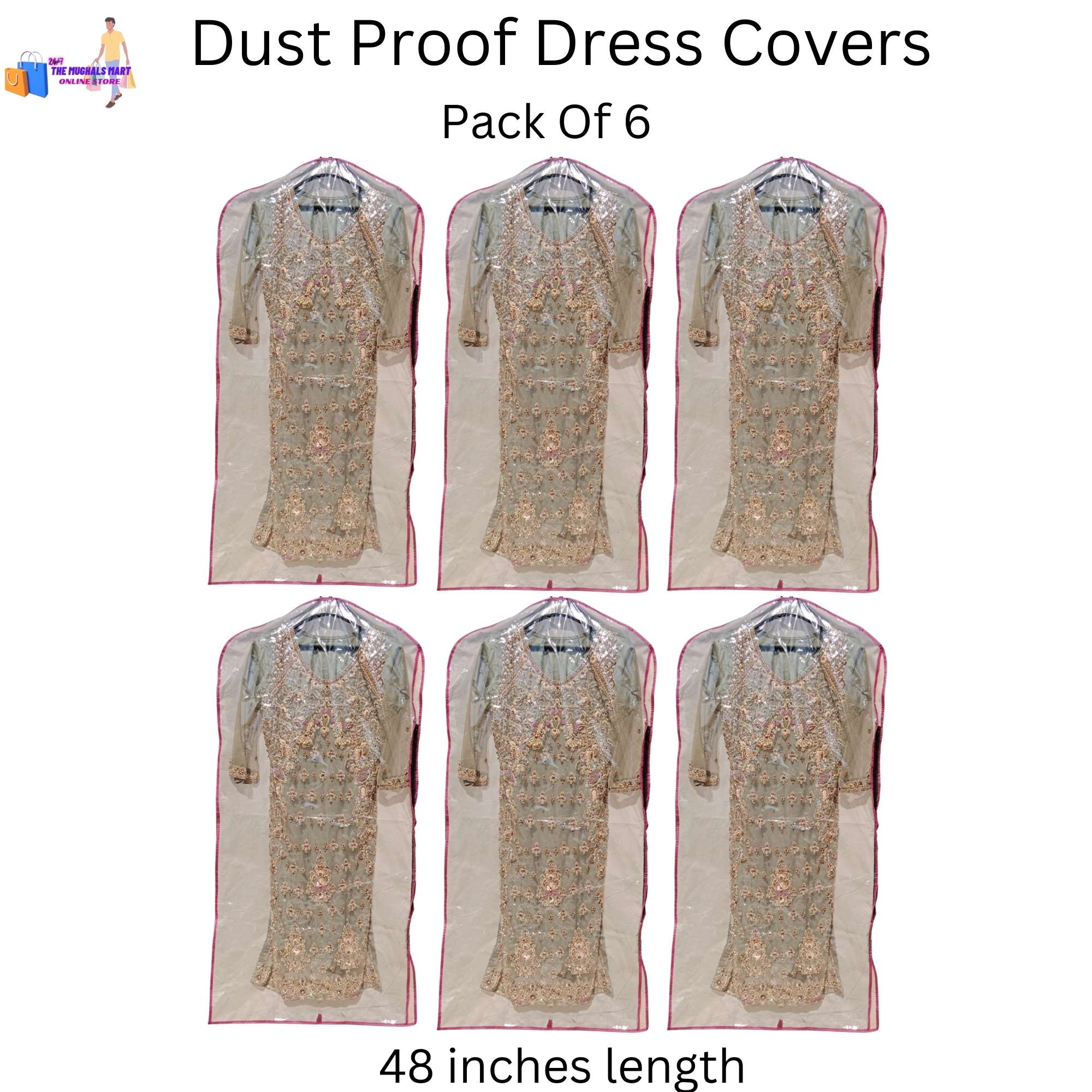 48 Inches Dress Cover / Garments bag / Clothes Cover Case Dustproof for ...