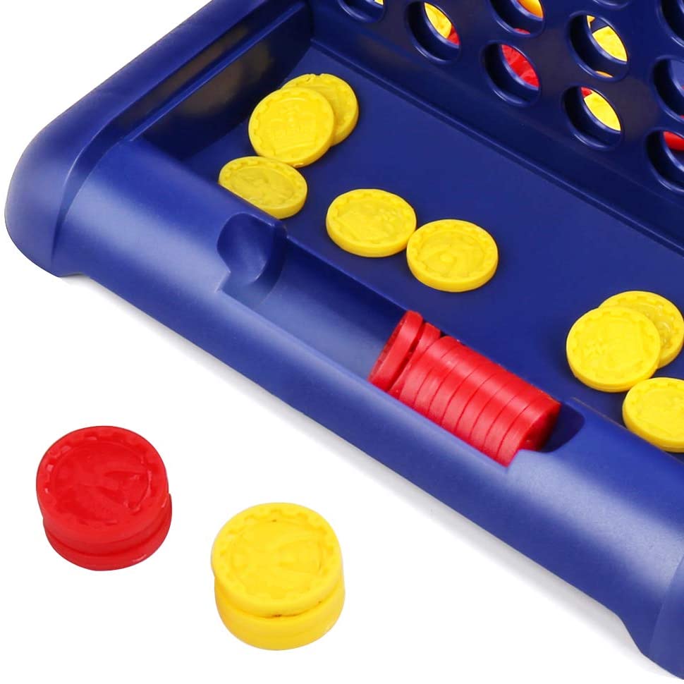 Four in a Row Game, Travel Size Line Up 4, Classic Family Toy for Kids ...