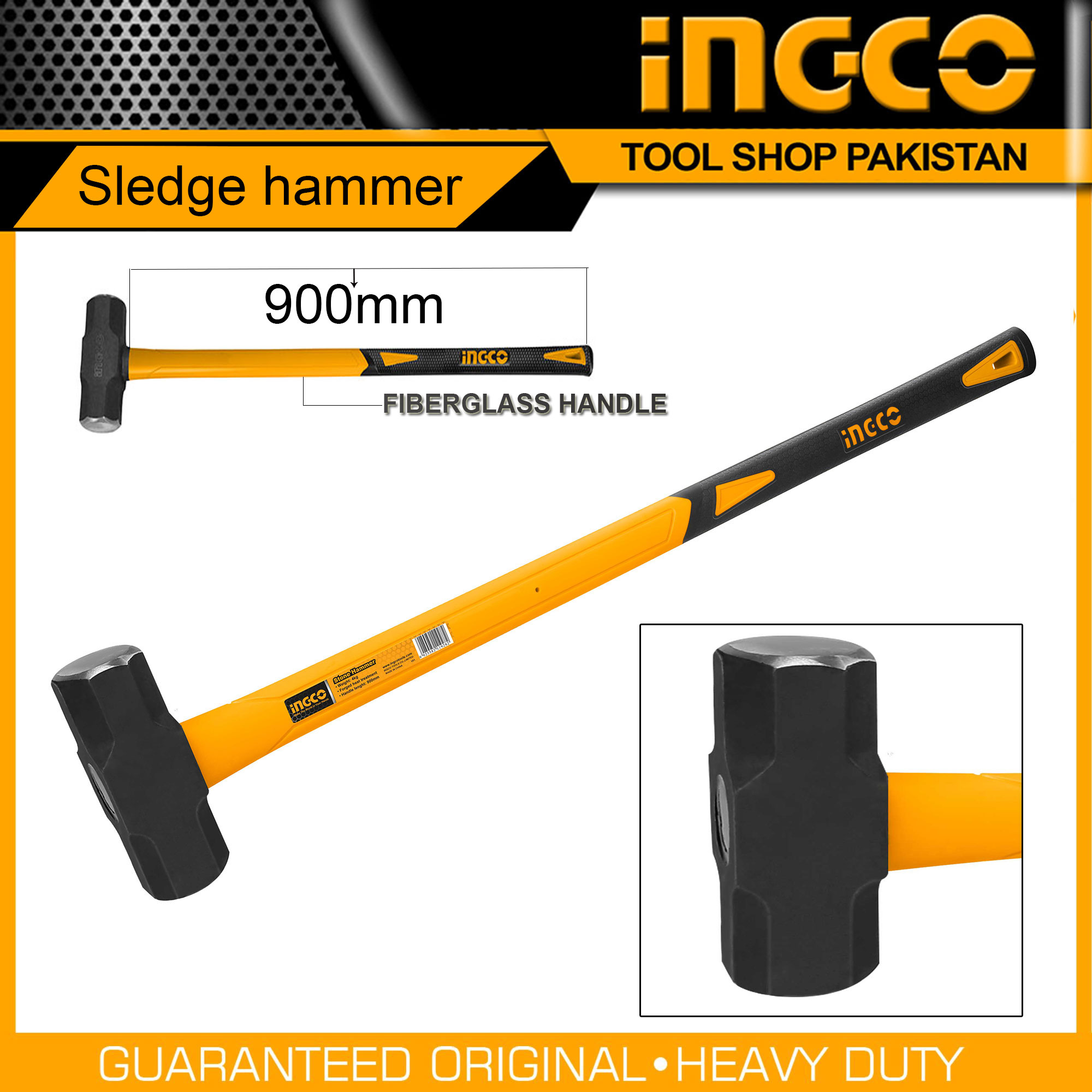 Ingco Sledge Hammer 12Lbs Carbon Steel Fiberglass Handle - ( NS ...