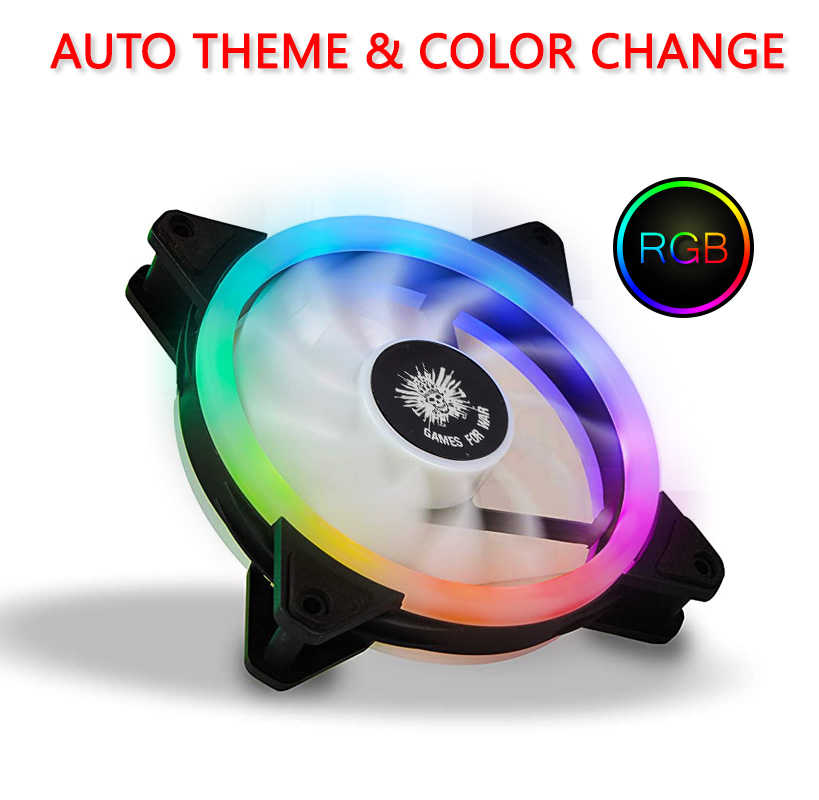 【SUPER CHEAP】SID E-STORE 11 Blade RGB FAN for PC Casing Gaming Colorful LED Molex Connection ...