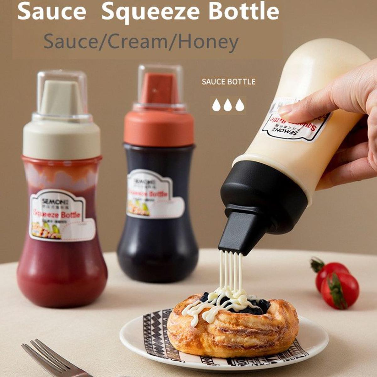 4 Hole Sauce Squeeze Bottle Mayonnaise, Ketchup Dispensers Sauce, Honey ...