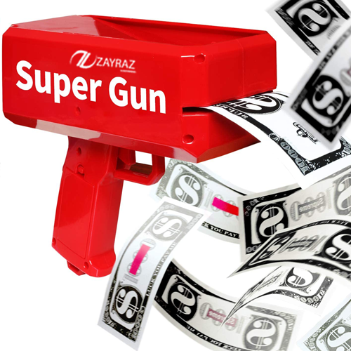 Zayraz Rain Money Gun Paper Playing Spary Money ToyGun Prop Money Gun ...