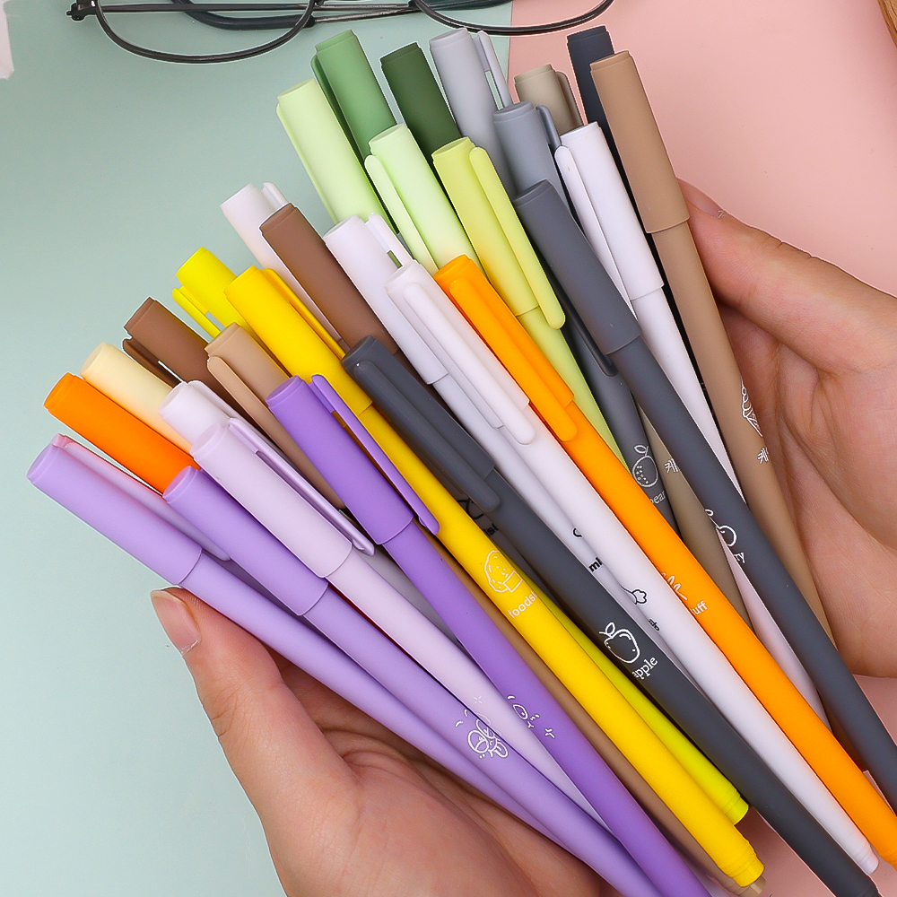 6Pcs/Set 0.5Mm Morandi Color Neutral Pen Office Supplies Student ...