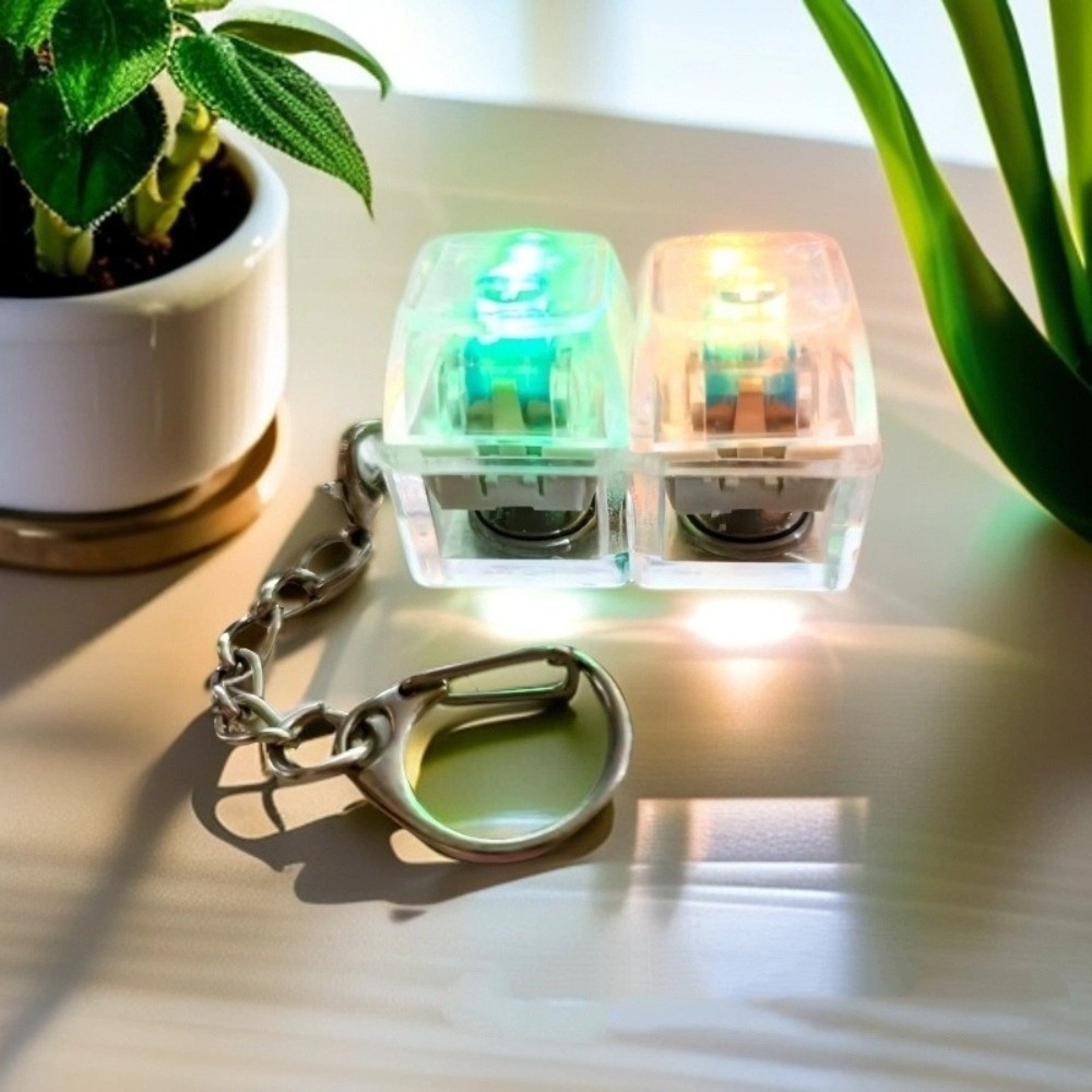New DIY Keyboard Fidget Keychain Keys Button Keycap Finger Keyboard ...