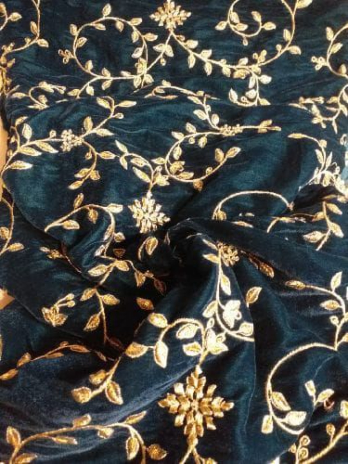 Velvet embroidered Fabric | Daraz.pk