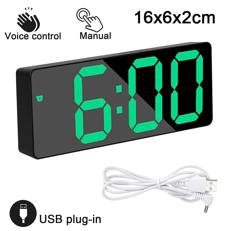 Wall-mounted Digital Wall Clock With Remote Control Large Wall Clocks ...