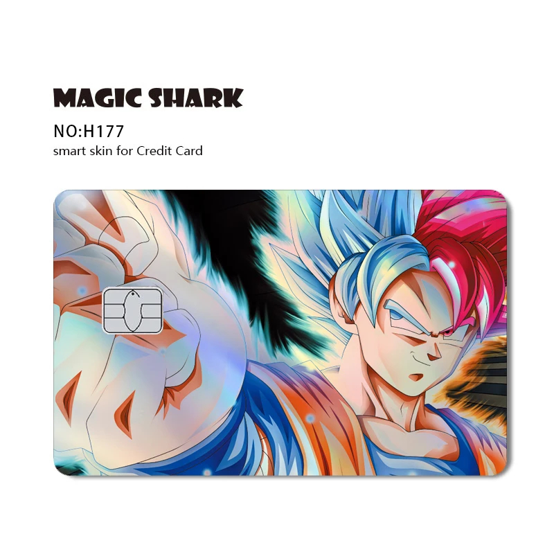 Goku Vegeta Cool Shinny Holographic Laser Sticker Film Credit Card ATM ...