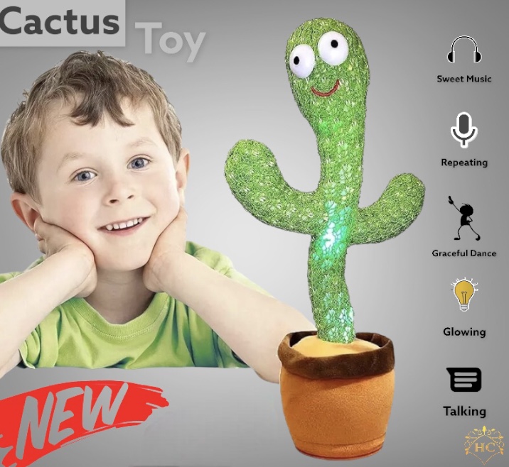 Dancing Cactus Toy with 120 Songs for Baby Funny Cactus Talking Singing ...