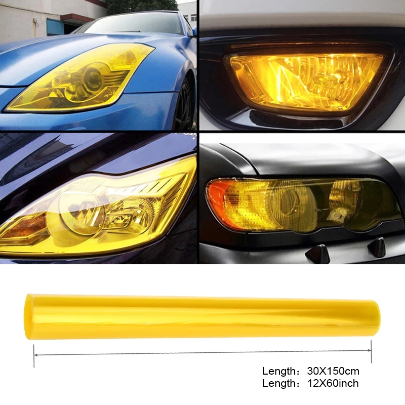 30x150cm Headlight Protective Film , Backlight Tint Fog Lamp Vinyl Film ...