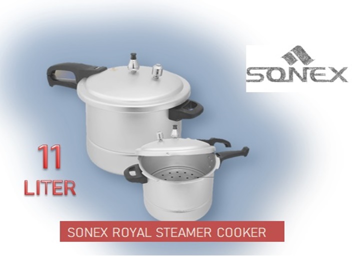 SONEX Royal Steamer Cooker |9Ltr -11Ltr | Aluminium | Heavy Weight ...