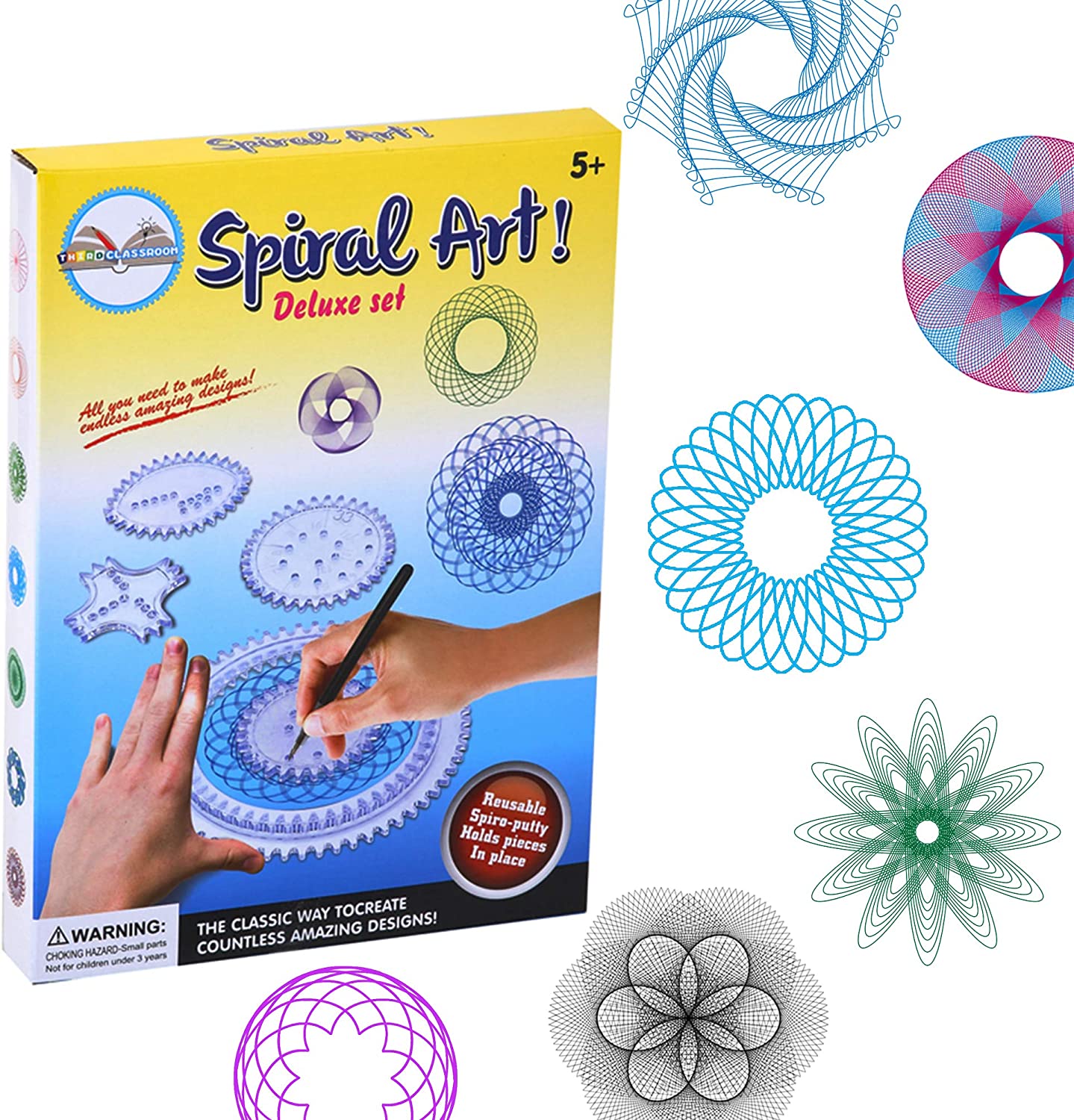 Spiral Art Set Spirograph Drawing Deluxe Design Kit Toy for Kids | Daraz.pk