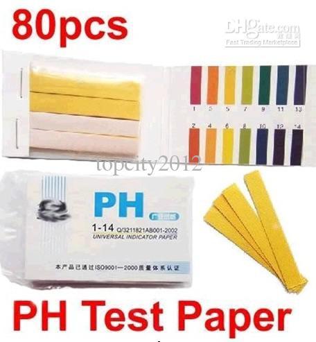 80 Strips Full Range 1-14 pH Test Paper Strips Litmus Testing Kit for ...