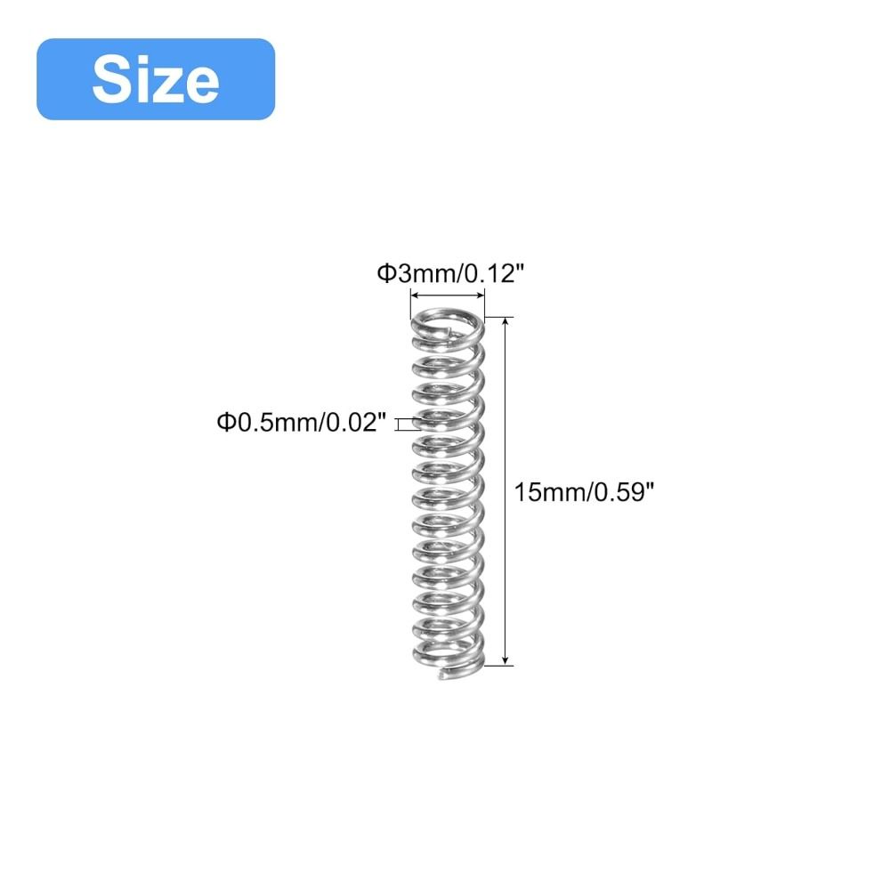 5Pcs Useful 0.5mm Wire Size Spring Steel Coil 304 Stainless Steel ...