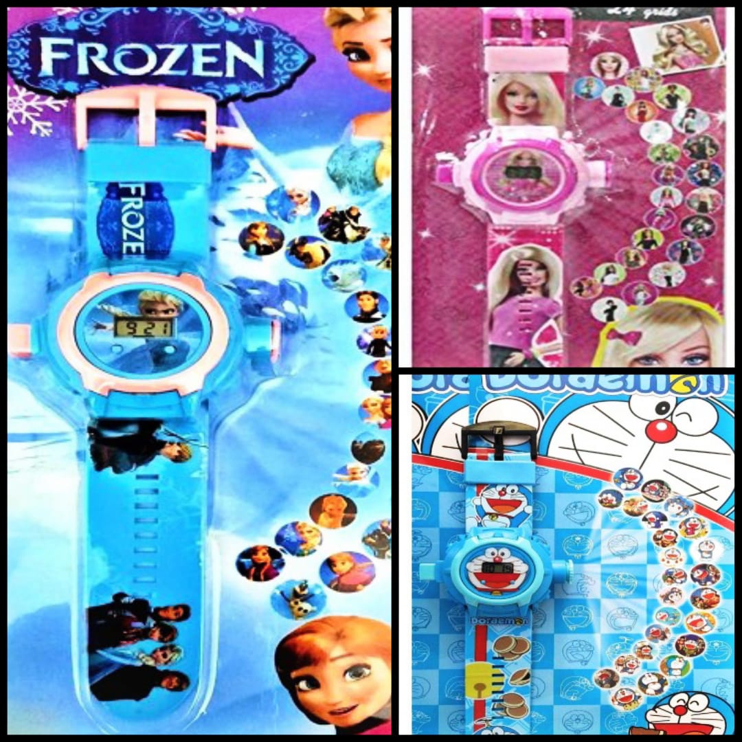 Cartoon Character Projector Watch Automatic Digital Display Light 24 ...