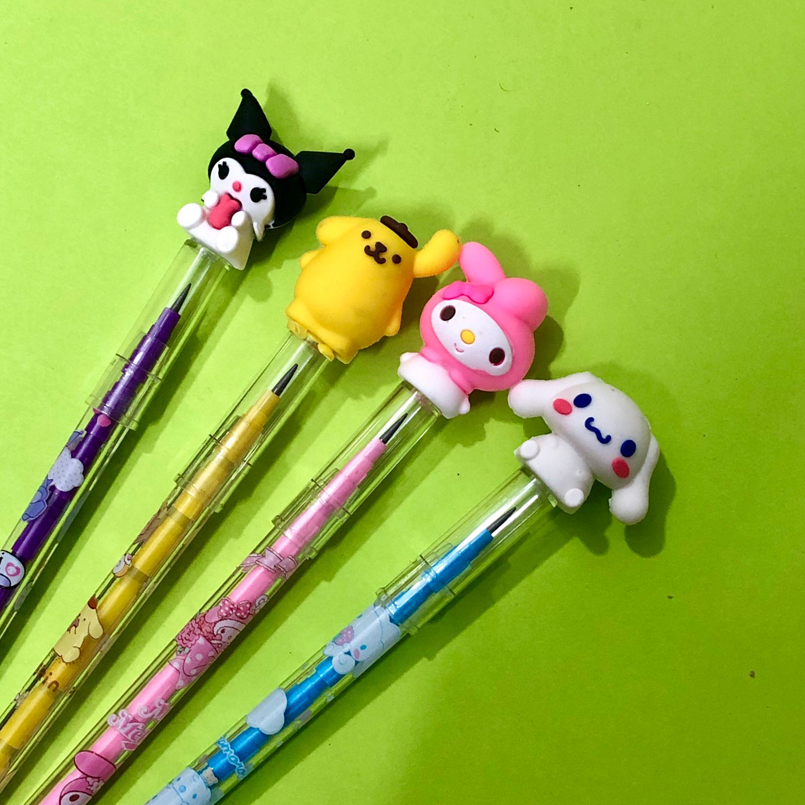 4 x Kuromi Pencils - Fancy Lead Bullet Push (Sika) Pencil For Kids ...