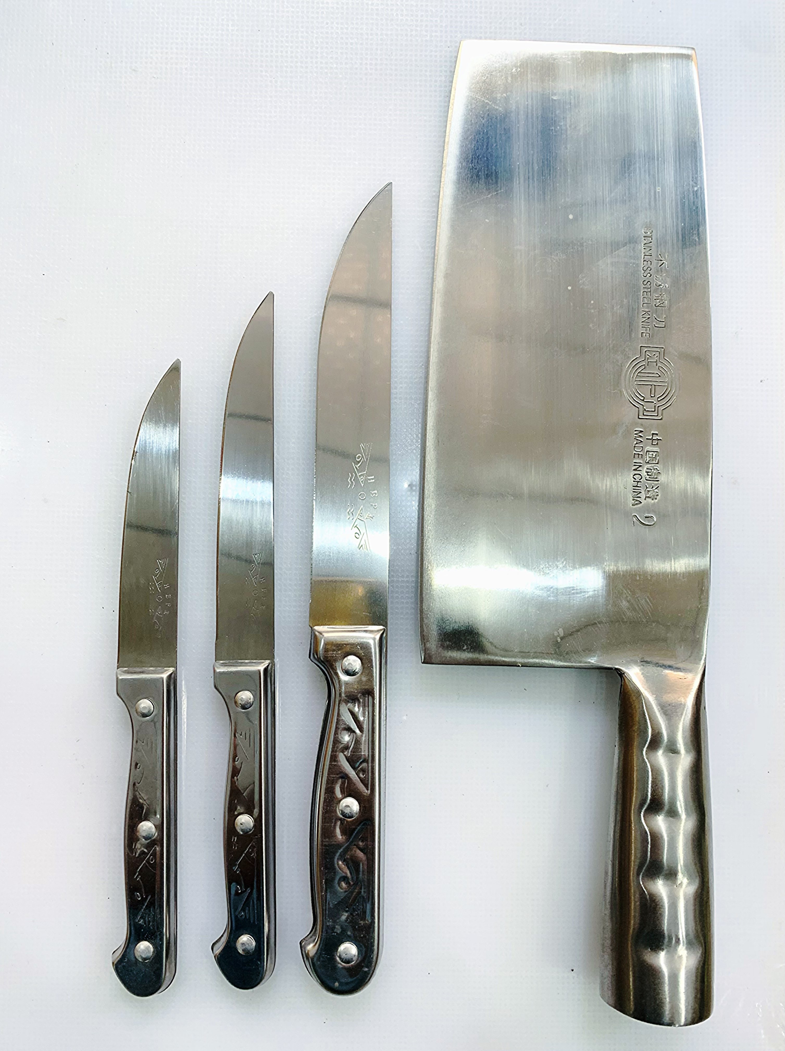 Stainless steel Kitchen Chef set - Knife set | Stainless Steel 3 Knives ...