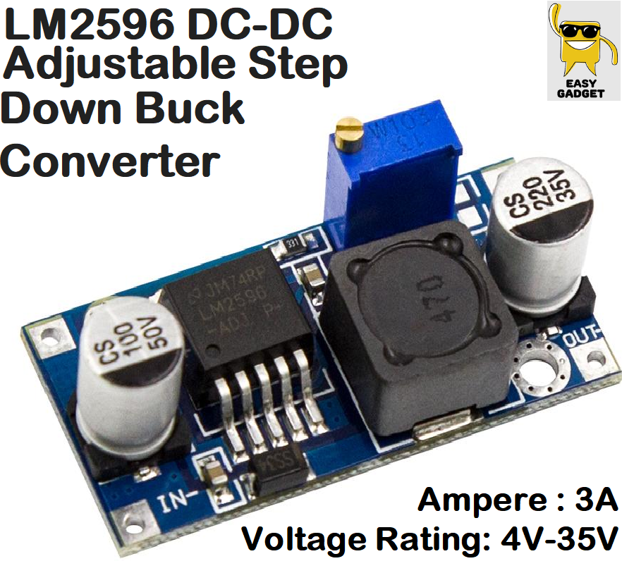 LM2596 DC-DC Buck Converter Step Down Module Power Supply Output 1.23V-30V | Daraz.pk