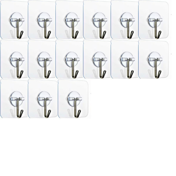 Adhesive hooks pack of 1/2/5/10/15/20 Adhesive hooks for wall, Adhesive ...