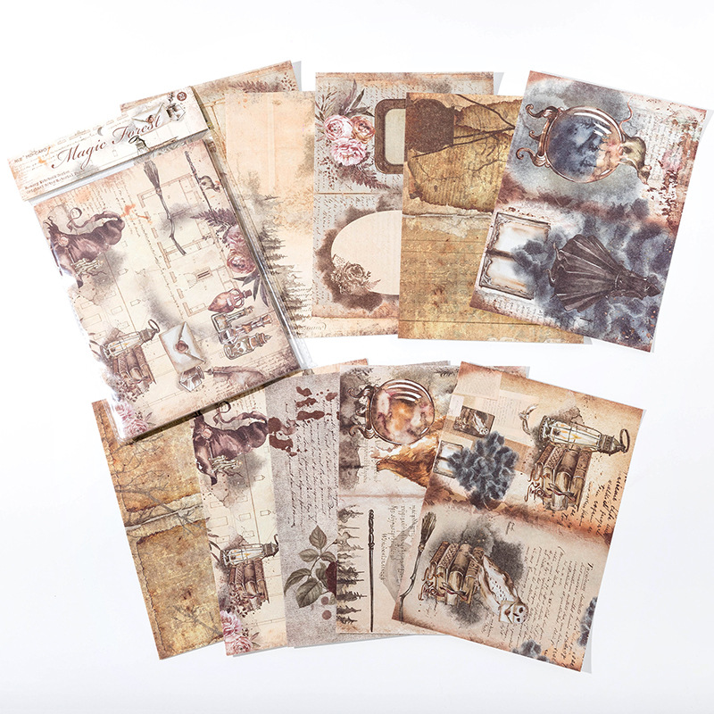 Panda Online 30PCS Memory Notebook Series Retro Material Paper DIY Label Album Journal Planner ...