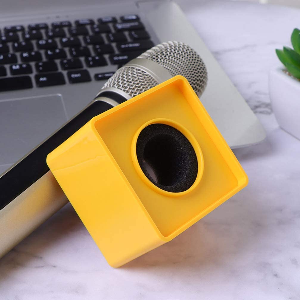 Microphone Square Logo Station Handheld Cube Shaped Interview ...