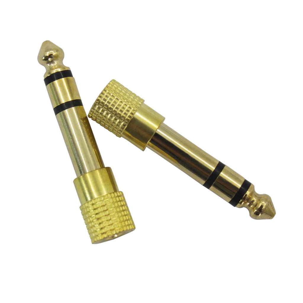6.5mm Male to 3.5mm Female Headphone Jack Plug Gold Plated Jack Adapter ...