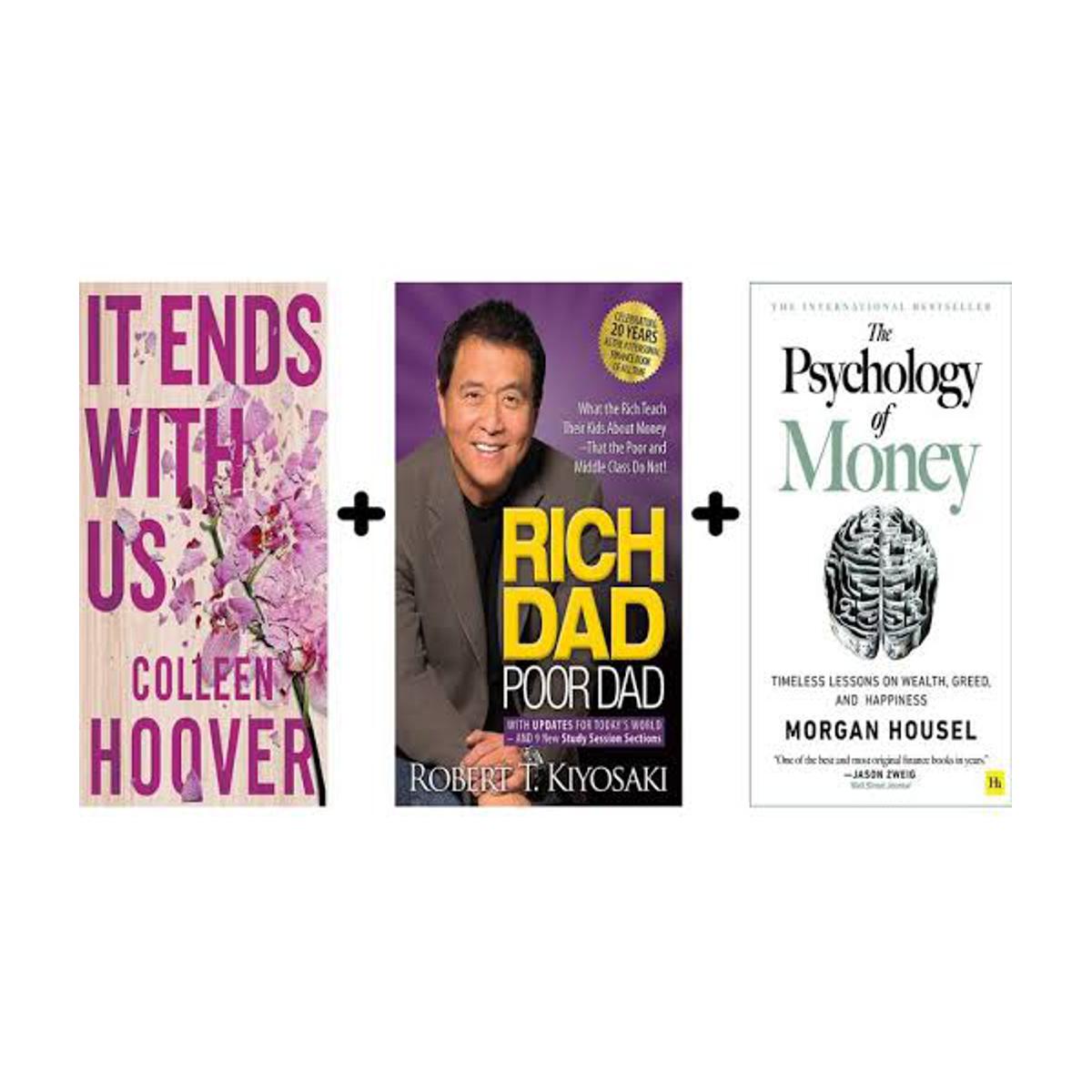 It Ends With us , Rich Dad Poor Dad , The Psychology of Money ( 3 Books ...