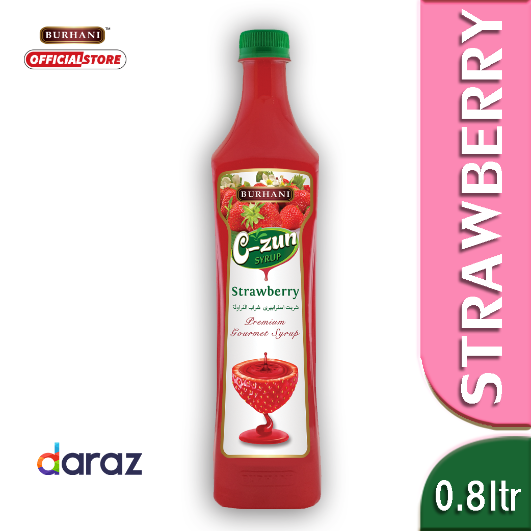 Burhani C-Zun Strawberry Flavoured Syrup - Sharbat - 800Ml | Daraz.pk
