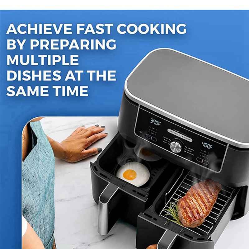 Air Fryer Rack for Dual Basket,Air Fryer Accessory Multi-Layer Rack,for ...