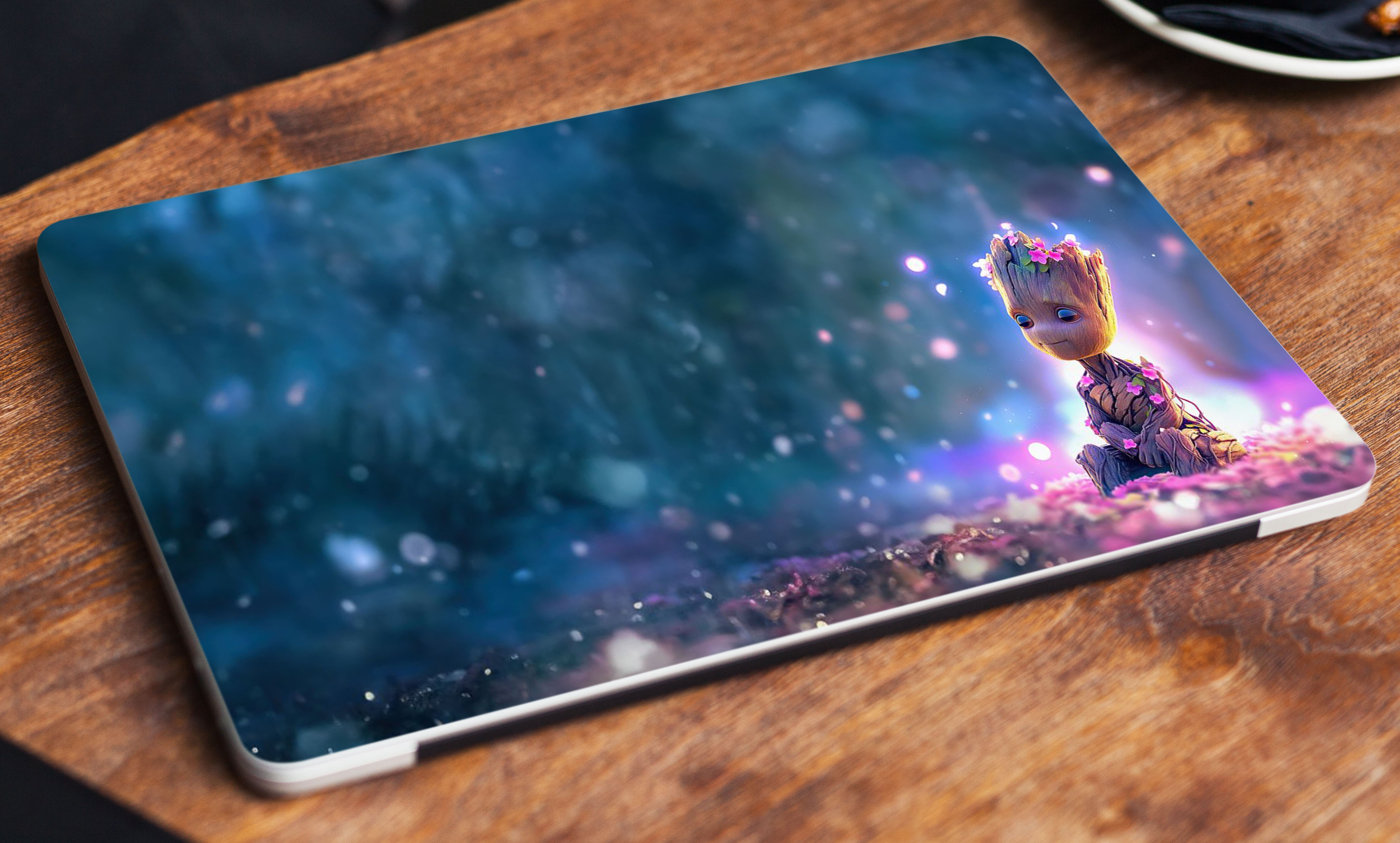 Baby Groot Flower crown Laptop Back Skin Sticker 13 13.3 14.6 15 15.4 ...
