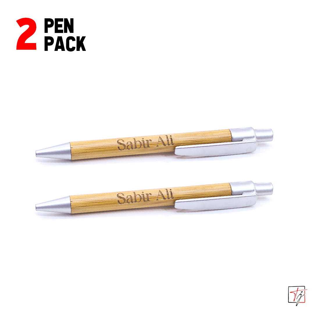 Cusotmized Name / Logo Engraved Bamboo Wooden Pen - Bamboo Wooden Pen ...