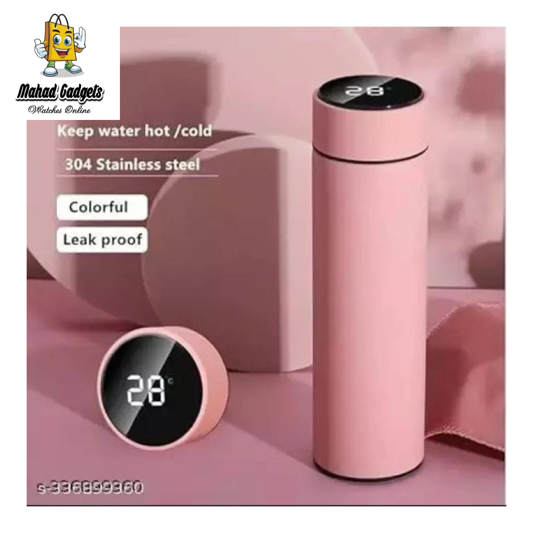 Temperature Water Bottle, LED Temperature Display, Hot Cold Vacuum ...