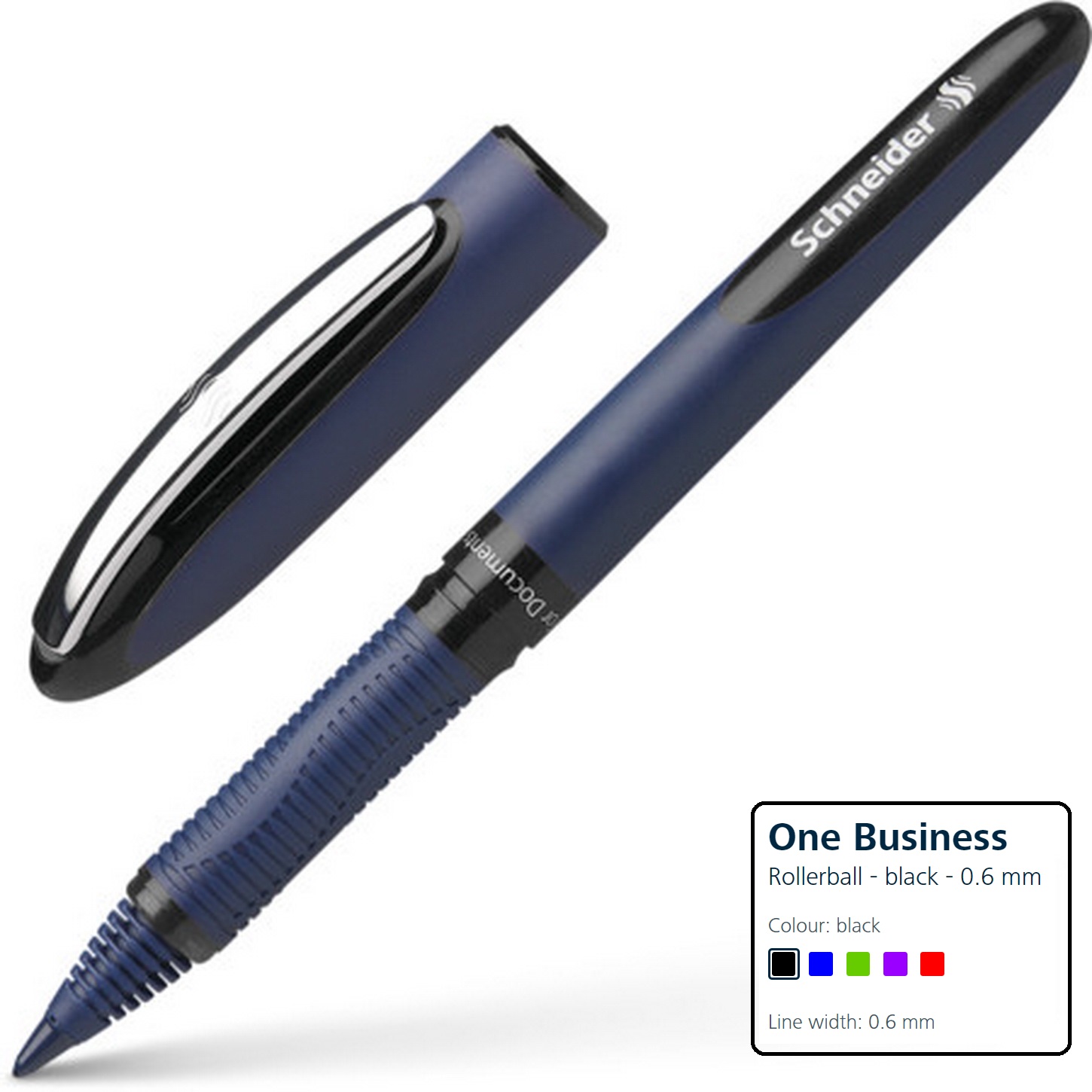 Schneider One Business 0.6mm Rollerball Pen – Made in Germany, Smooth ...