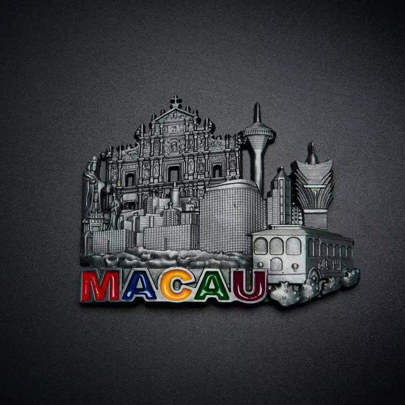 In Stock Macau Dthird Bus Tourist Souvenir Refridgerator Magnets Paint ...