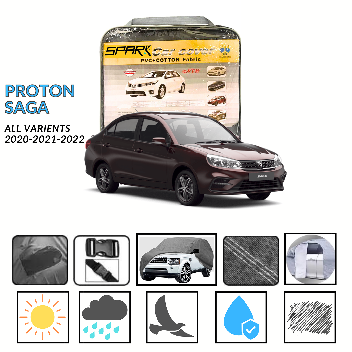 PROTON SAGA Top Cover | High Quality Water Proof Custom Size Top Cover ...