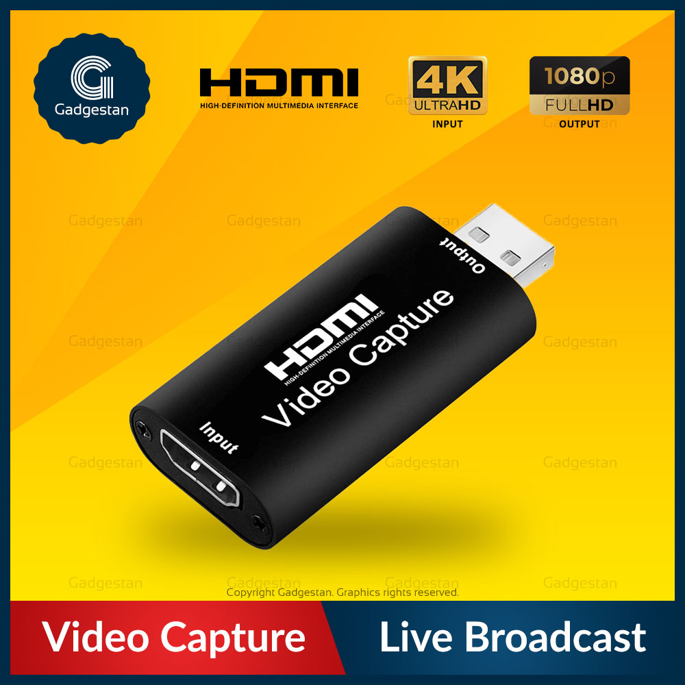HDMI Video Capture USB Card - 4K - 30fps - For Cameras, Games, Computer, TV Box & Live Streaming ...