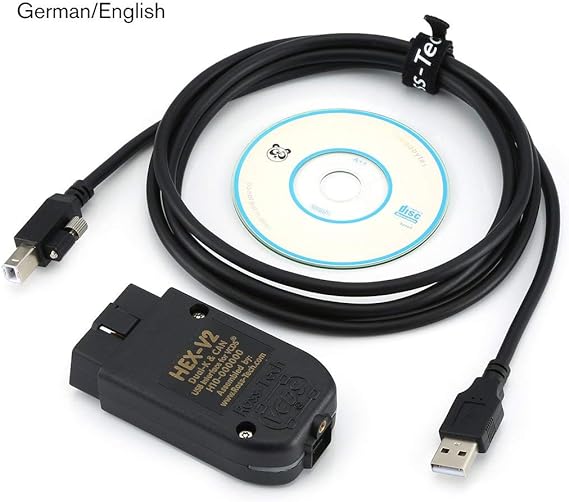 VCDS HEX-V2 V2 18.9 CAN USB Interface Car Auto Fault Diagnosis Wire ...