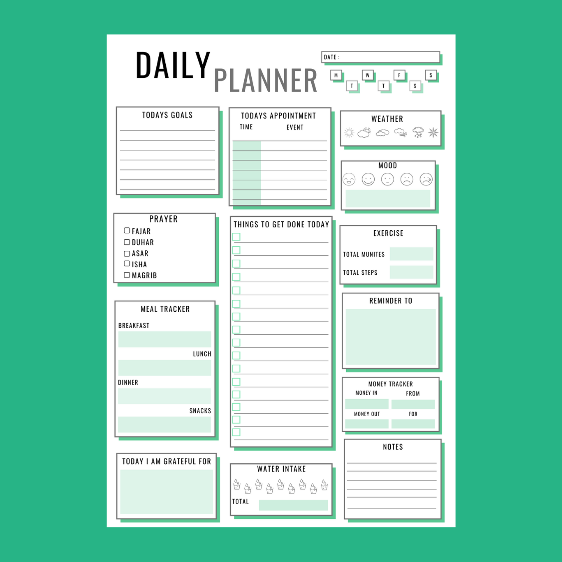 daily Planner | A5 to do list | to do list journal | note pad | check ...