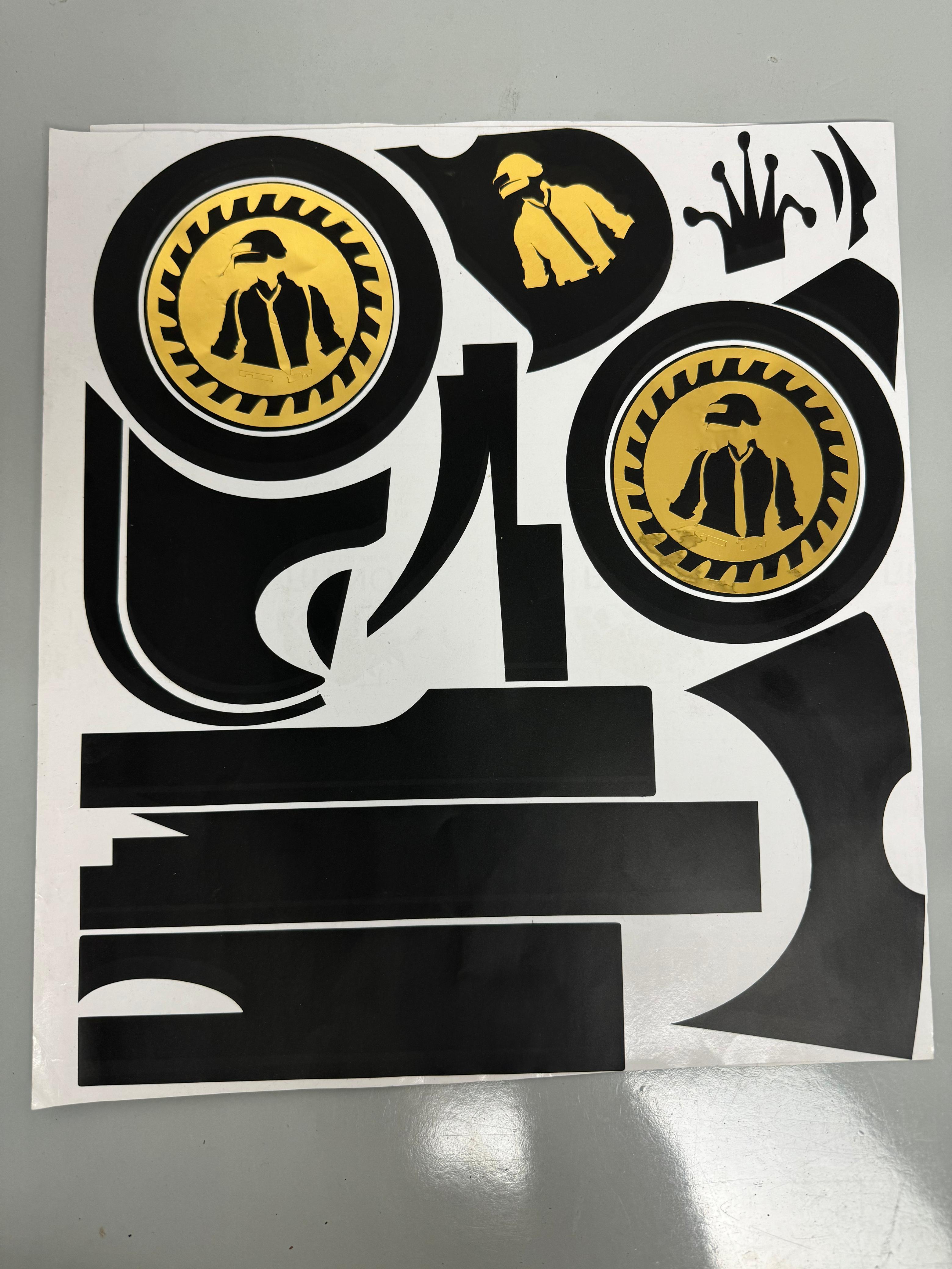 Full Engine Sticker Kit For 70 Motorcycle Sticker For 70 Bike Black and ...