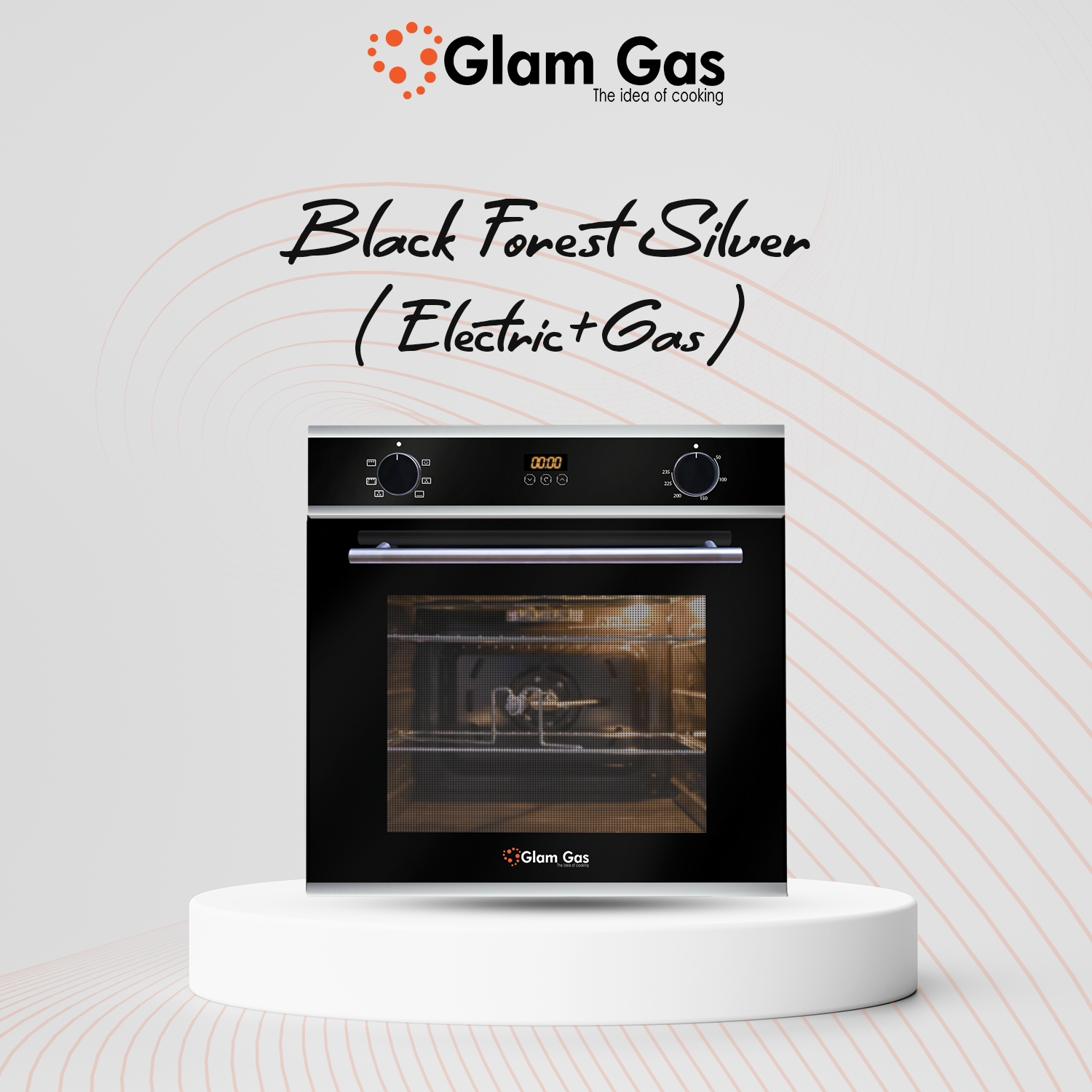 Glam Gas Black Forest Silver (Gas+Electric) Oven | Daraz.pk